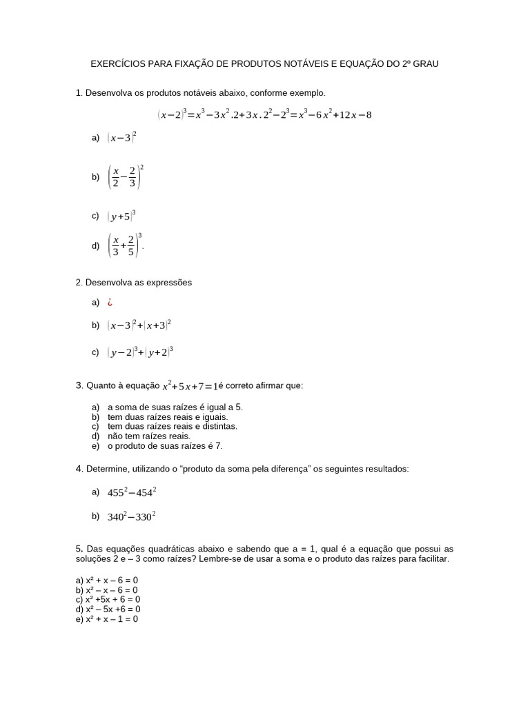 Lista 9o Ano Vila | PDF