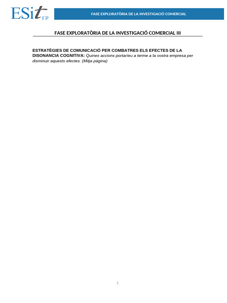 3 Fase Exploratòria de La Investigació Comercial III | PDF