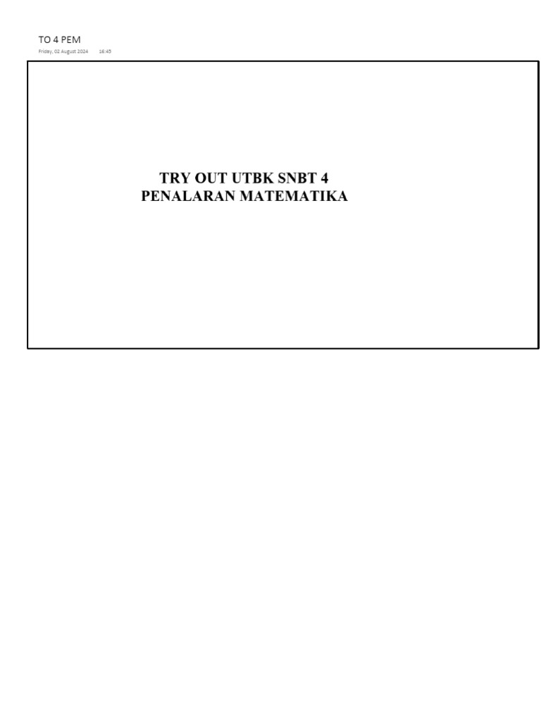 TO 4 PEM Exam Questions 2024 | PDF