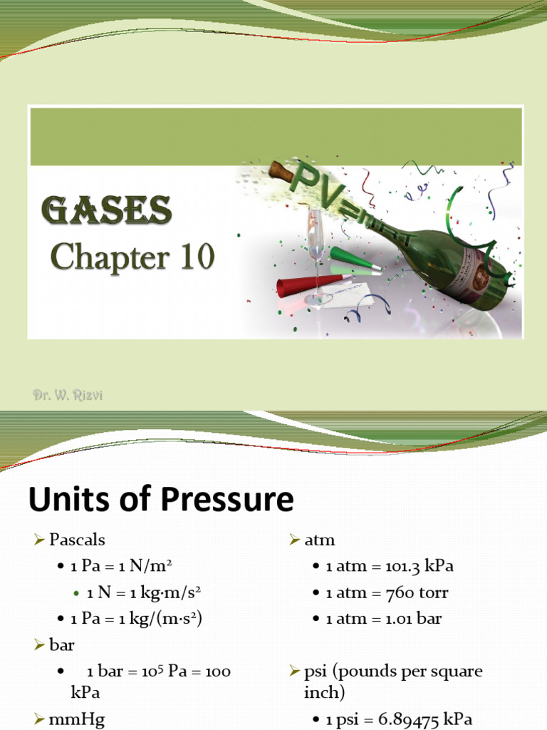 Gases | PDF | Gases | Pascal (Unit)