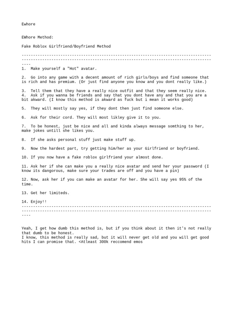 Roblox Avatar Manipulation Guide | PDF