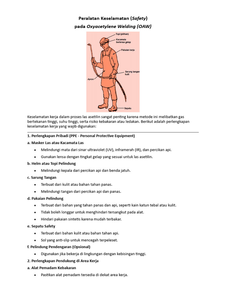 Peralatan Keselamatan Dan Nyala Api Las OAW | PDF