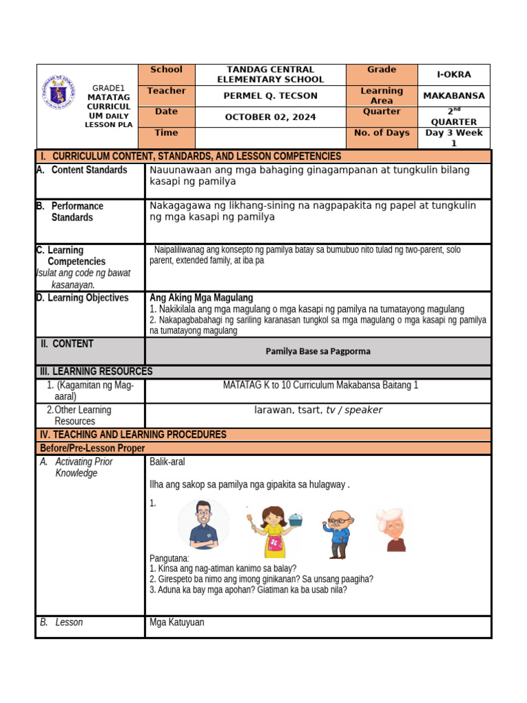 Makabansa Q2 W1 Day 3 | PDF