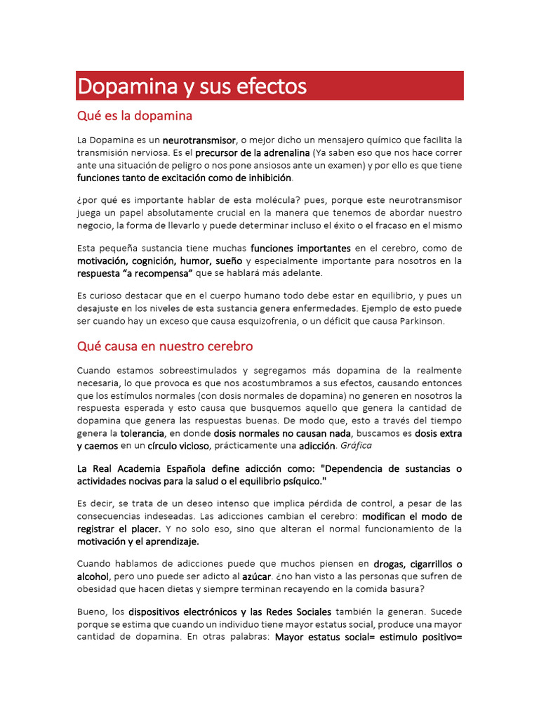 13.1 Dopamina | PDF | Dopamina | Motivación