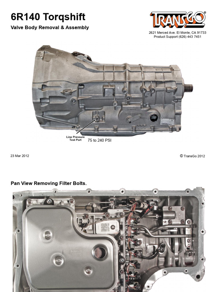 Valve Body 6R140 TransGo | PDF | Valve | Manufactured Goods