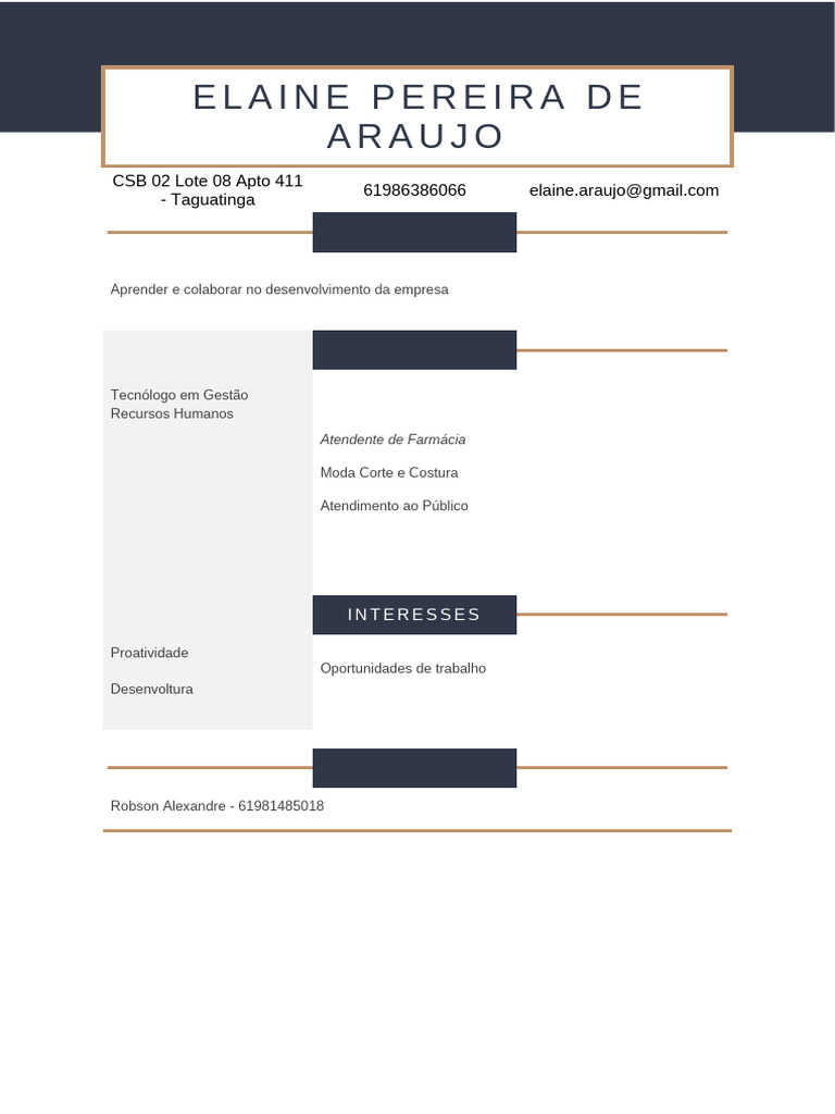 Curriculo Elaine | PDF