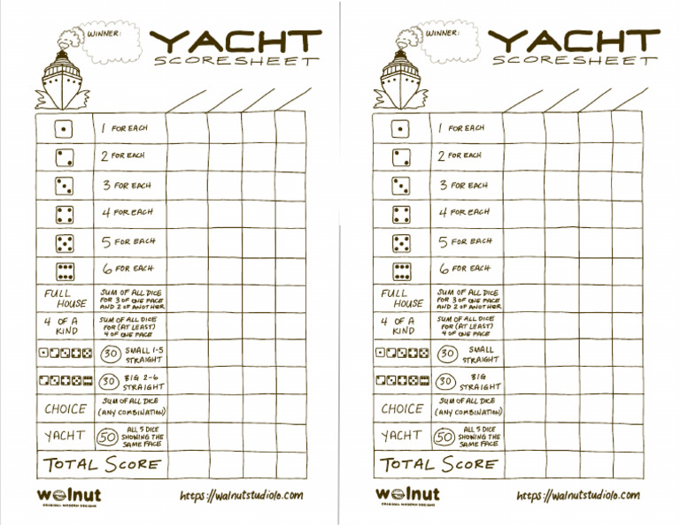 Yacht Scoresheet | PDF