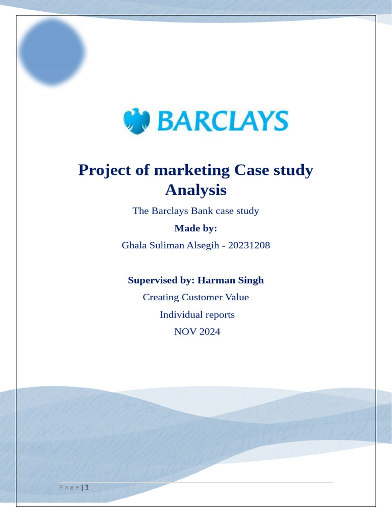 Project of Marketing Case Study Analysis | PDF | Data Analysis ...