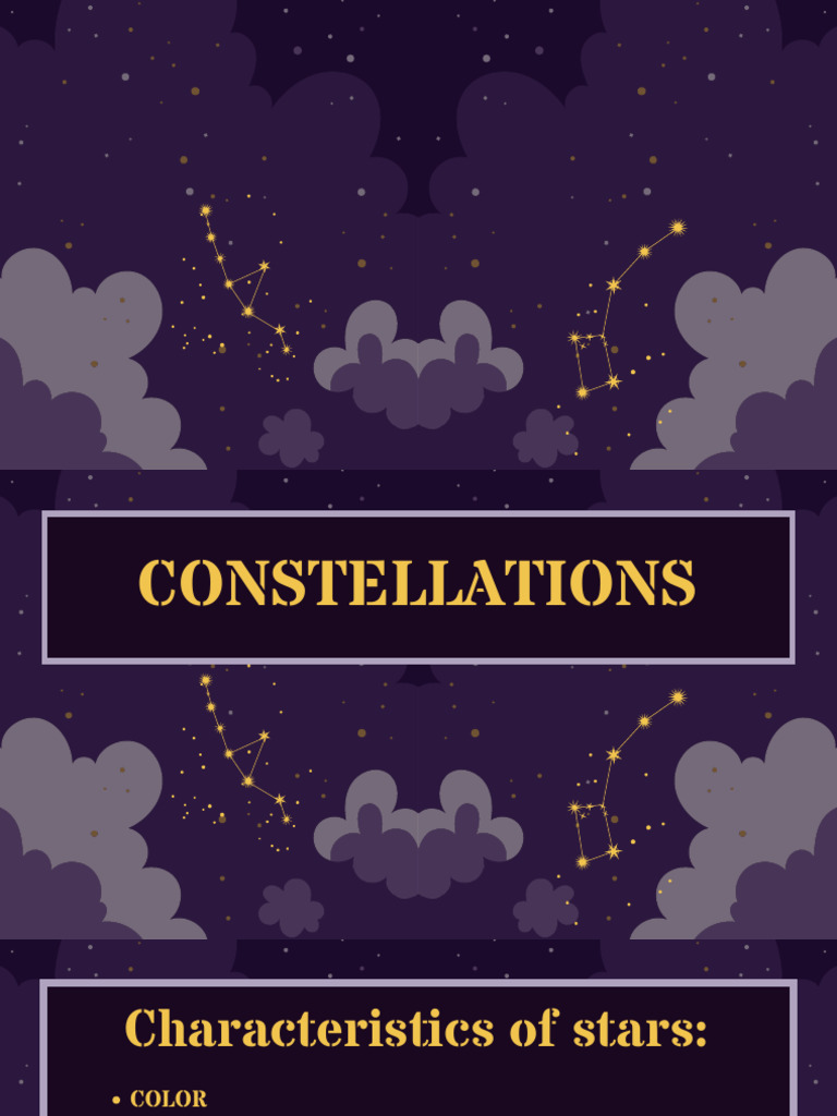 Constellations of Stars Educational Presentation in Purple and Yellow ...