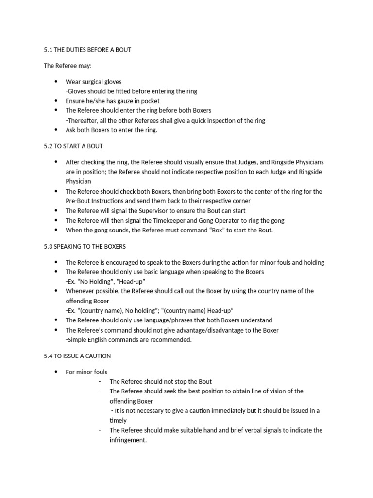 procedure | PDF | Referee | Sports