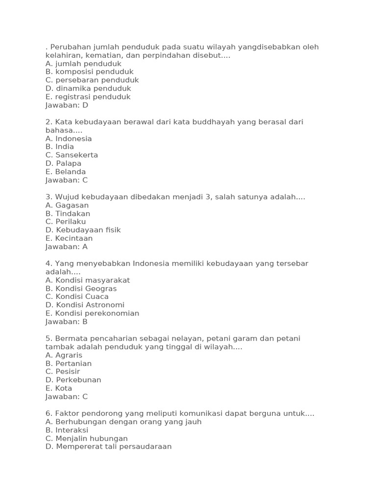 Soal Pat Geo KLS 11 Semester 2 | PDF