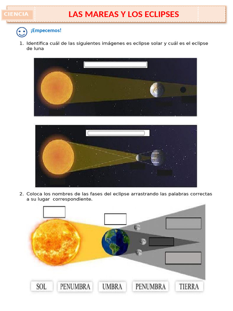 D3 A1 Ficha CT - Las Mareas y Los Eclipses | PDF