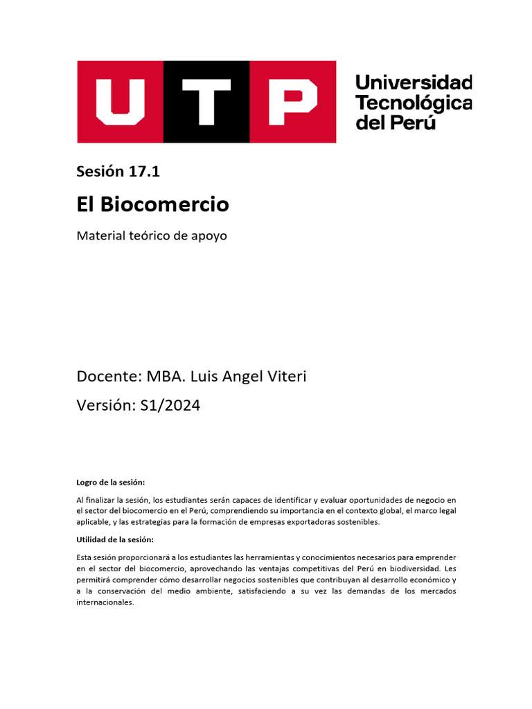 S17 - s1 El Biocomercio | PDF | Sustentabilidad | Biodiversidad