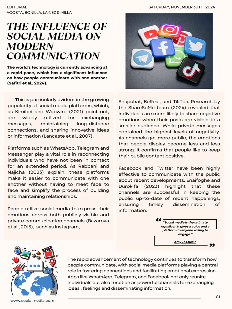 Informational Article. | PDF | Social Media | Popular Culture & Media ...