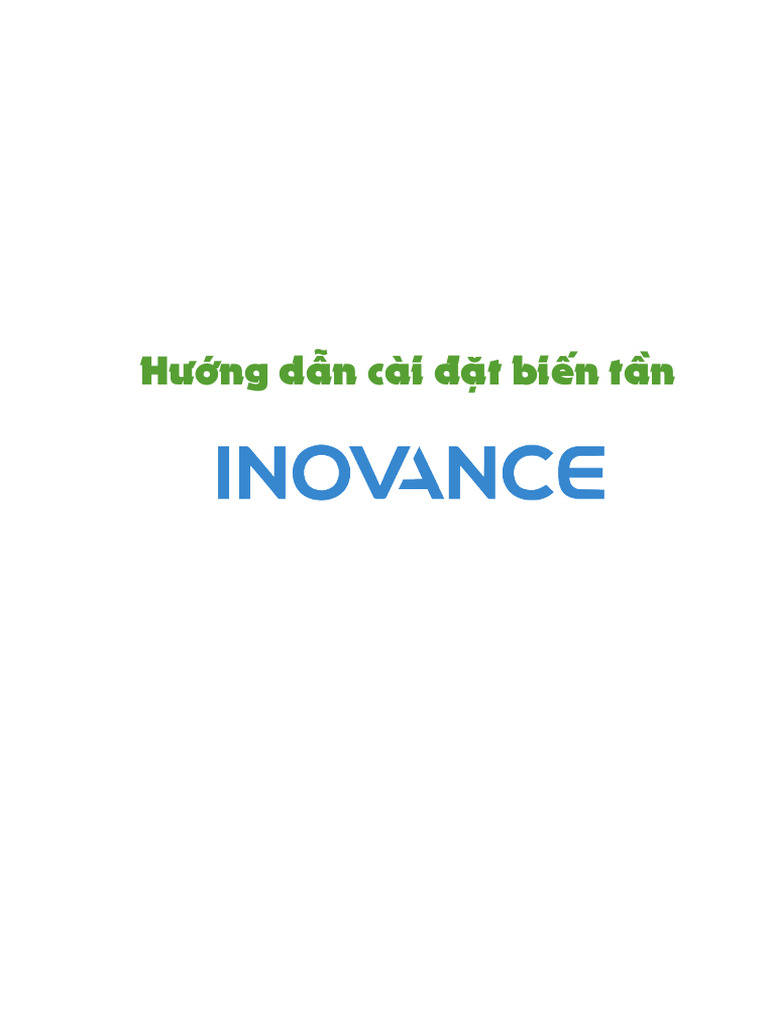 HDSD Inovance | PDF