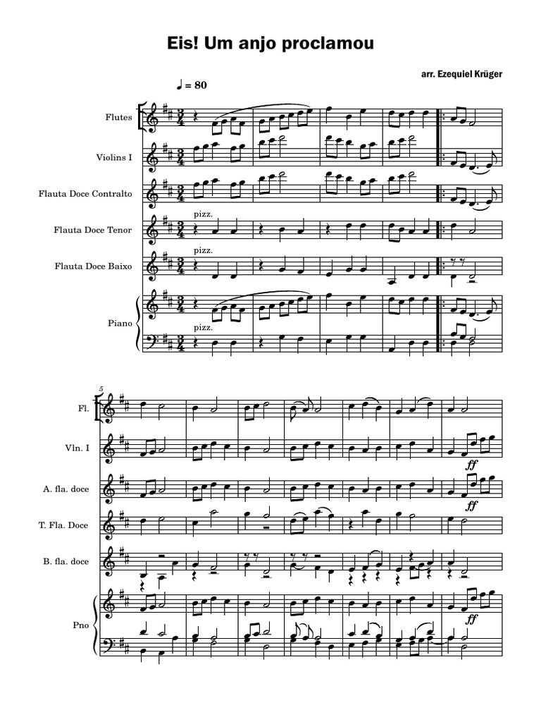 Eis! Um anjo proclamou-Partitura_e_Partes | PDF