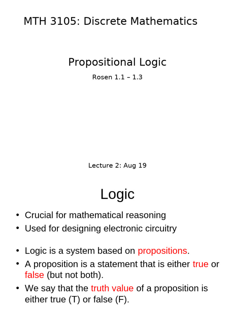 02_Propositional_Logic | PDF | If And Only If | Mathematical Logic