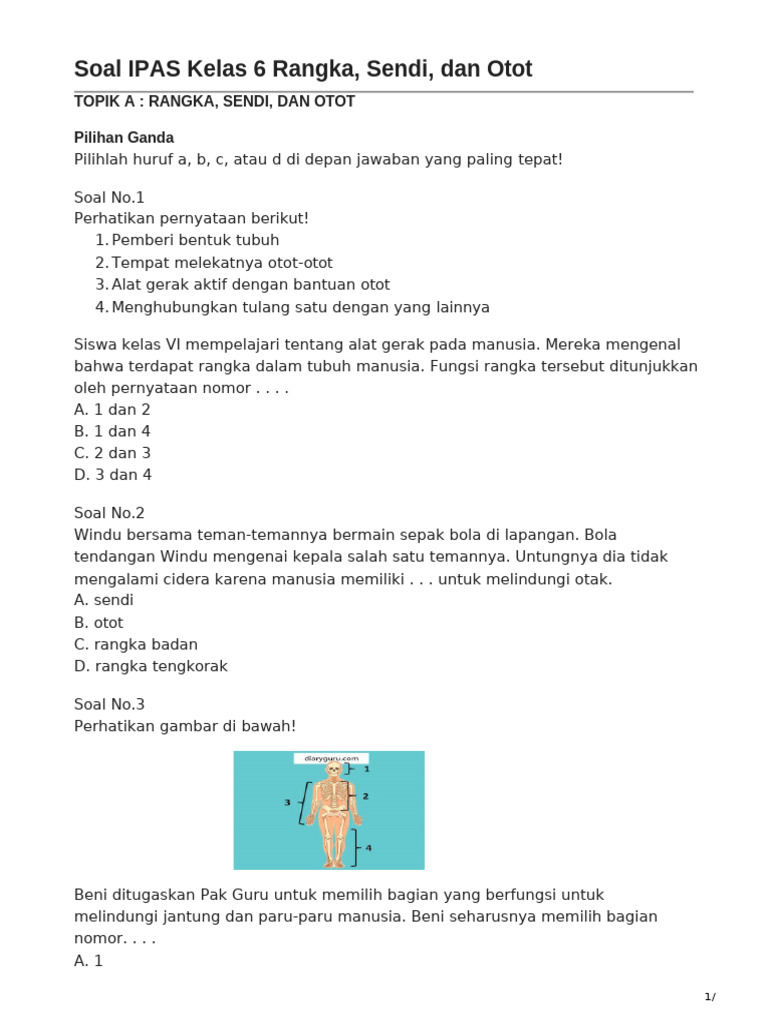 Latihan Soal Ipas Topik A | PDF
