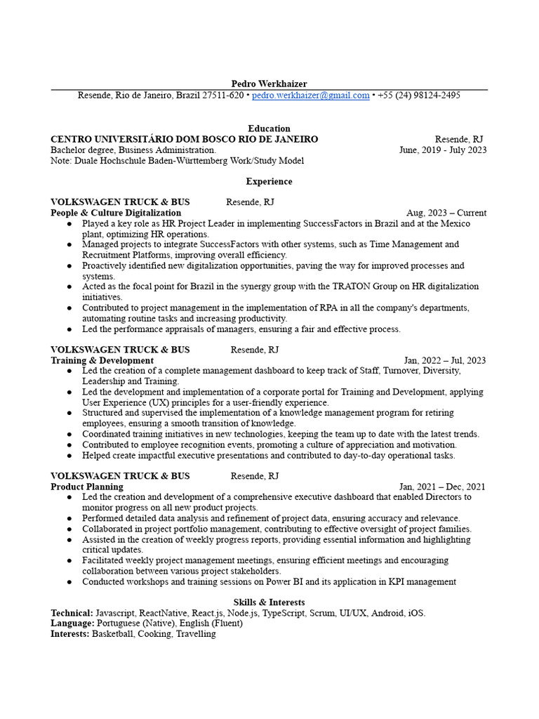 CV v2 | PDF | Computing | Business