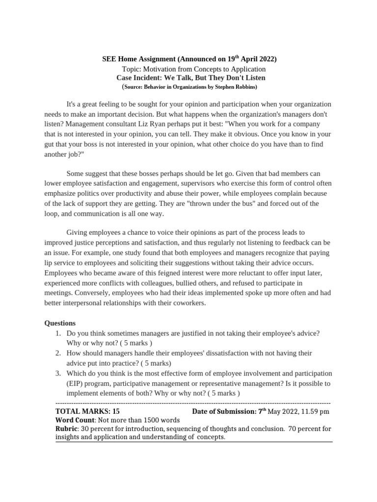 Human Resource Management Case Study | PDF | Employee Retention | Employment