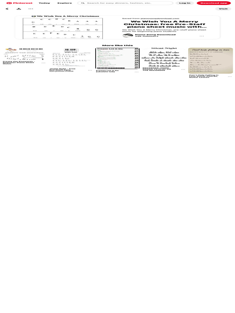 Free Pre-Staff Piano Sheet Music | PDF