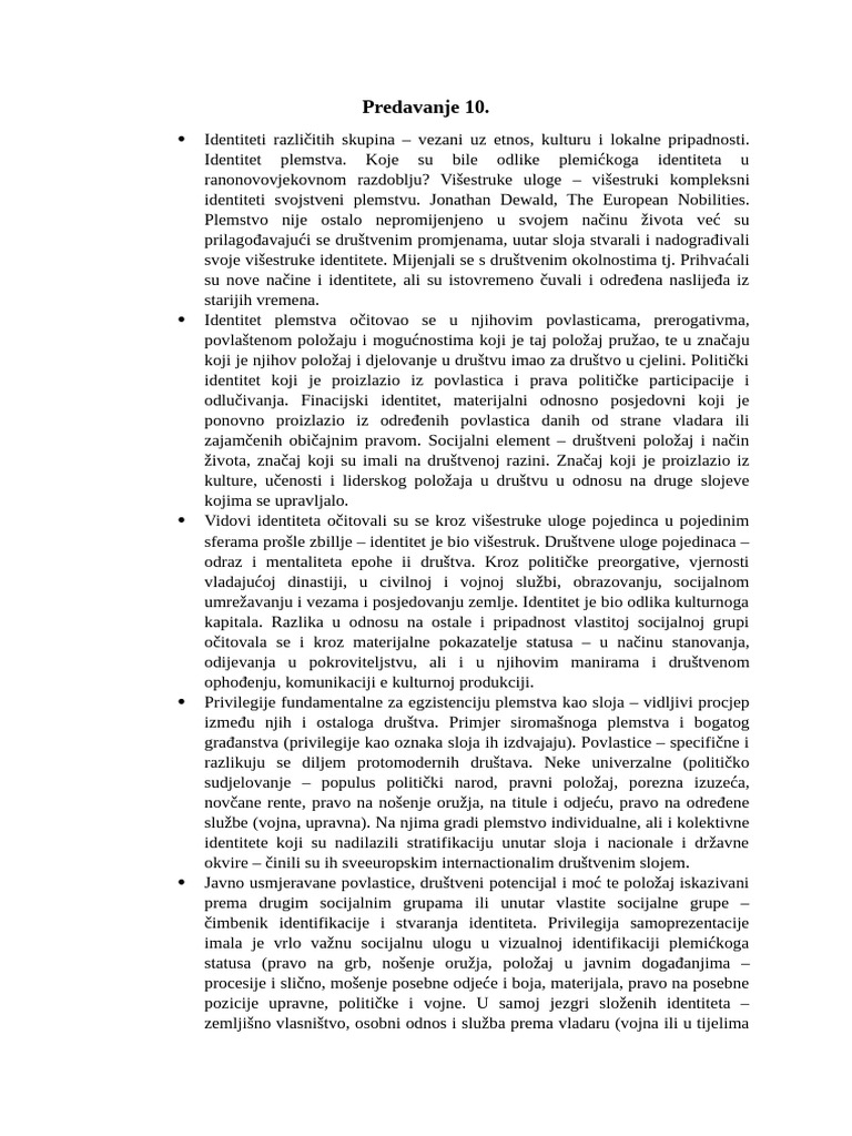 Društvena Povijest - Predavanje 10 | PDF