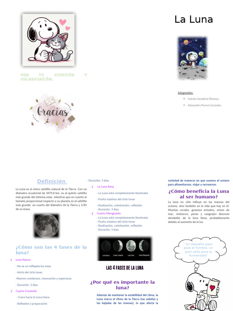 triptico de la luna | PDF | Luna | Tierra