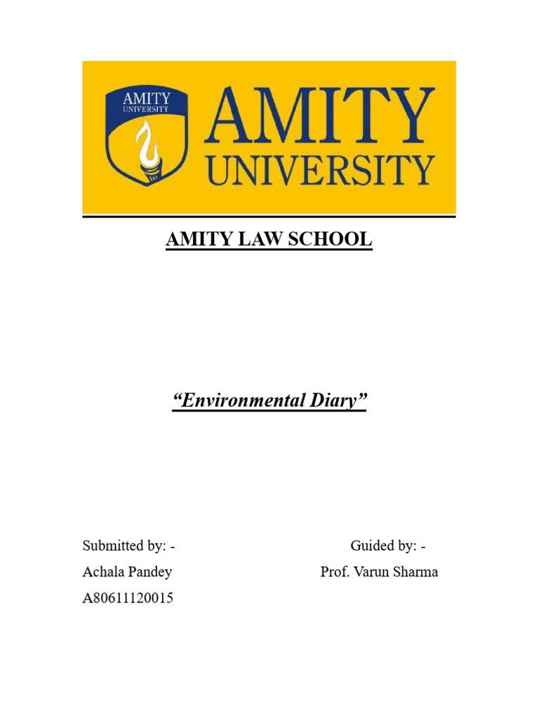 Achala Pandey Environmental Diary | PDF | Waste Management | Waste