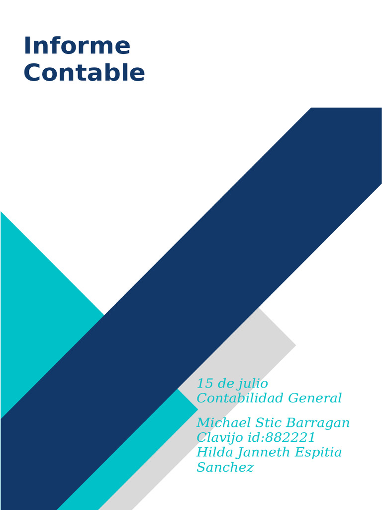 Informe contable | PDF | normas internacionales de INFORMACION FINANCIERA | Contabilidad