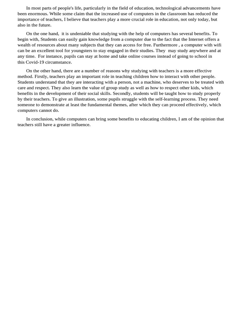 Computers Replace Teachers | PDF