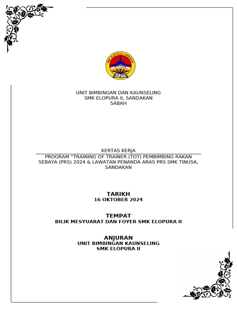 Cover Kertas Kerja | PDF