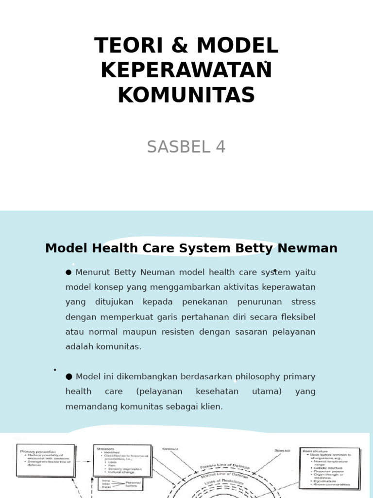 SASBEL 3 TEORI MODEL KEP. KOMUNITAS-1 | PDF