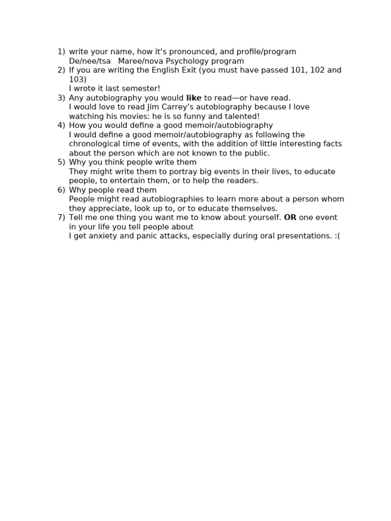 First Day Questions!!! | PDF