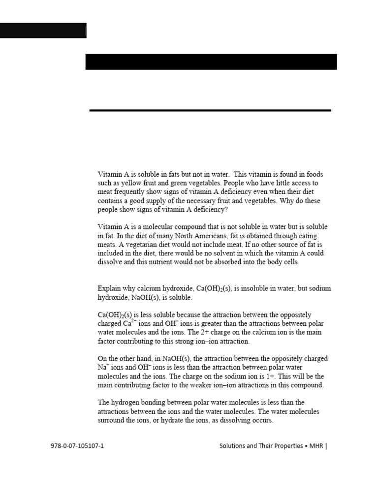 Soln Chapter 8 Practice, Review Questions | PDF | Solubility | Chemical Polarity