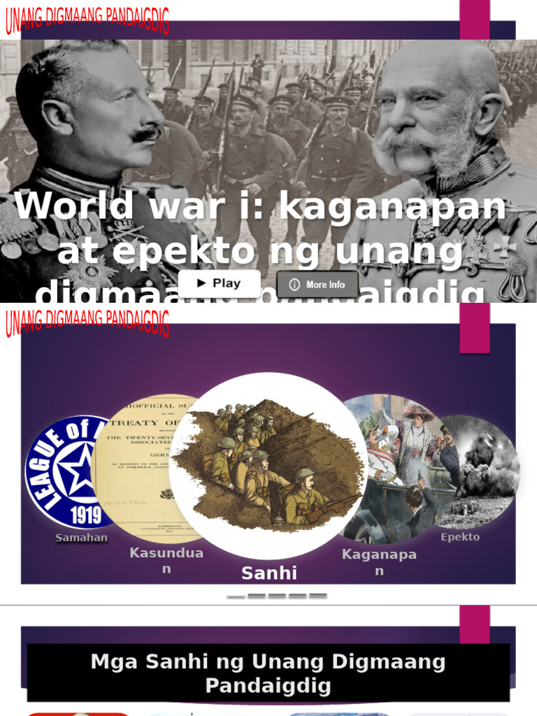 Q4 Unang Digmaang Pandaigdig | PDF