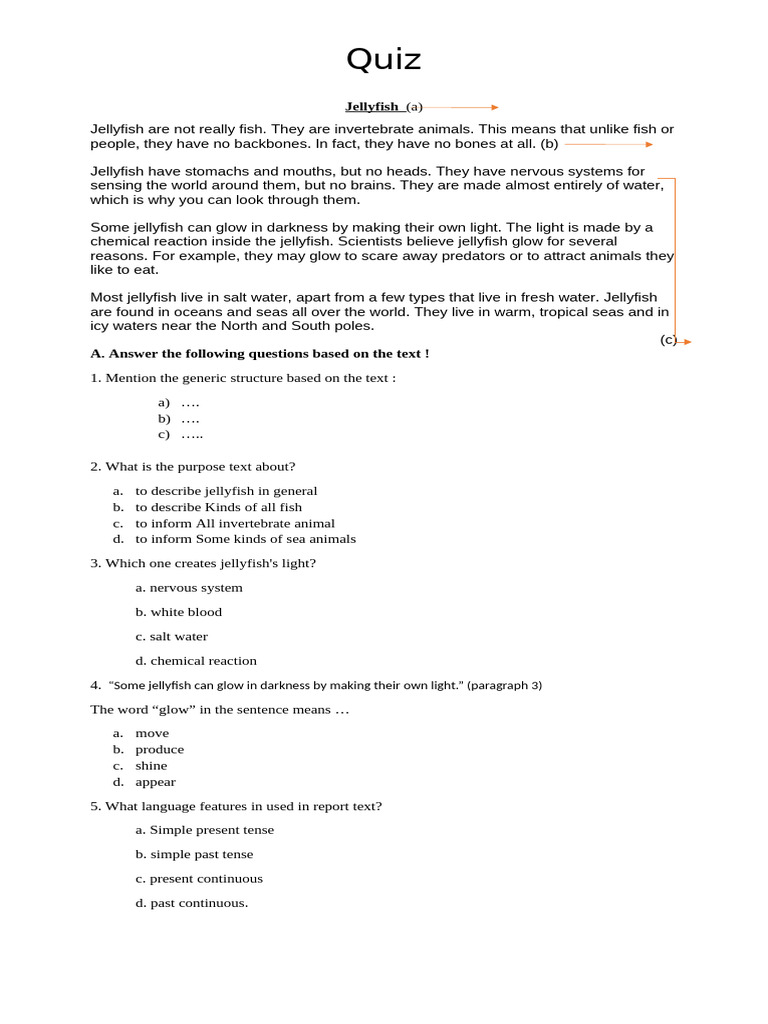Quiz Report Text Baru | PDF