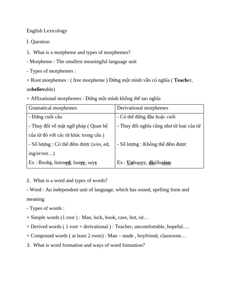 English Lexicology | PDF