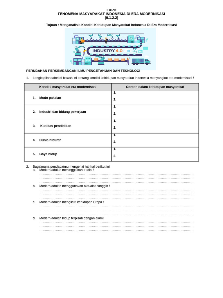 LKPD Ips Kelas 9 | PDF