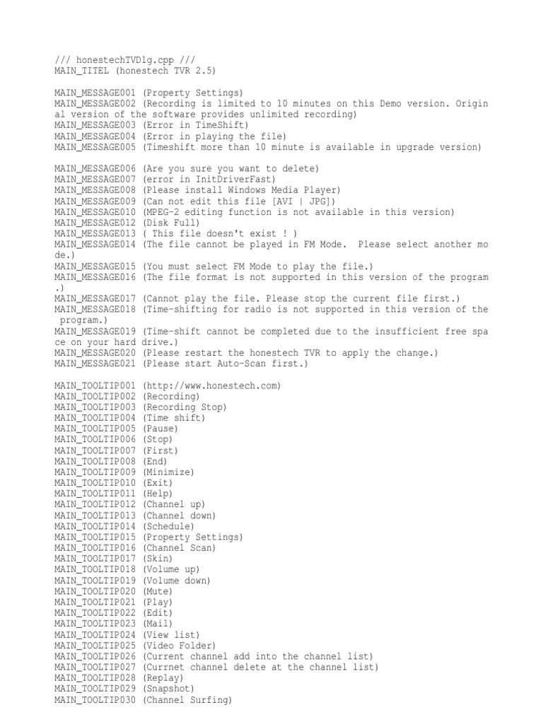 honestech TVR 2.5 Software Errors and Features | PDF | Digital ...