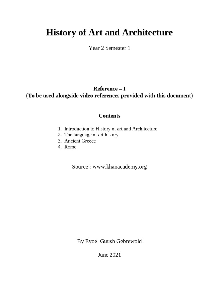 History of Art and Architecture | PDF | Mycenaean Greece | Realism (Arts)