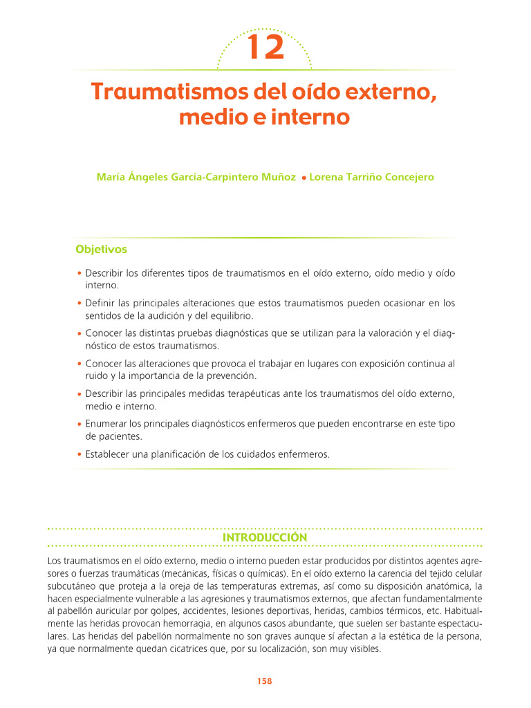 Traumatismos del oído y su impacto auditivo | PDF | Oído | Dolor