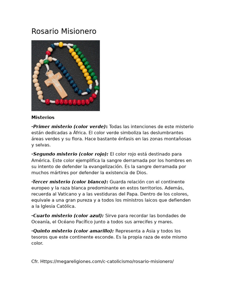Rosario Misionero Pdf