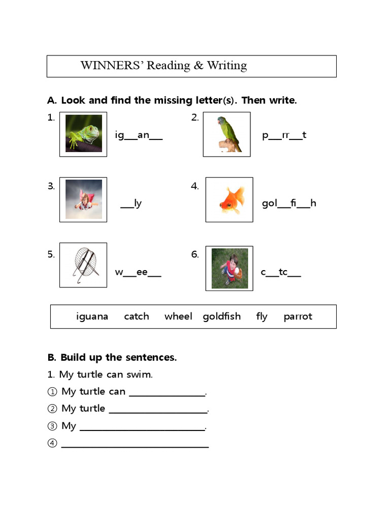 WINNERS RW2_Worksheets | PDF