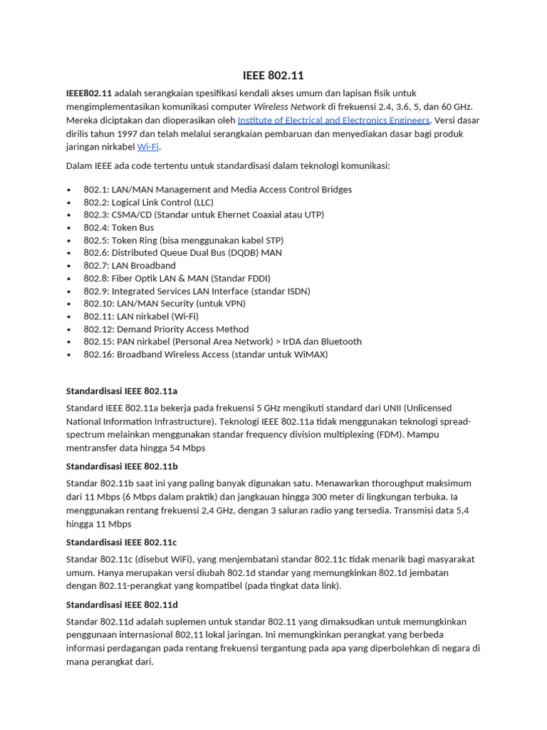 IEEE 802 | PDF