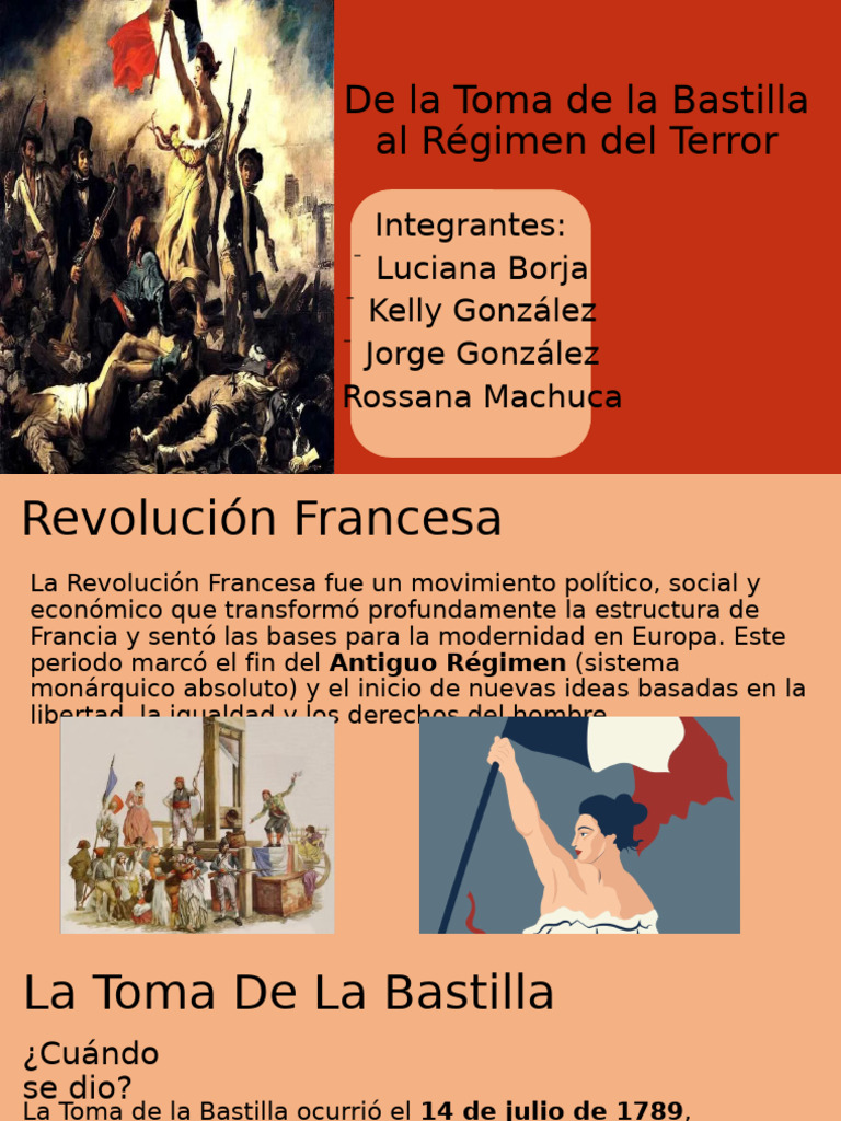 Toma de la Bastilla y Régimen del Terror | PDF | Reino del terror ...