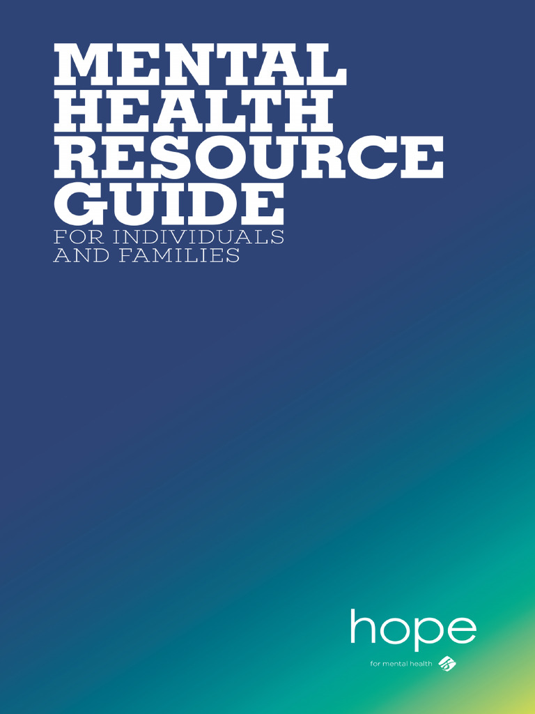 Mental Health Resource Guide For Families and Individuals | PDF ...