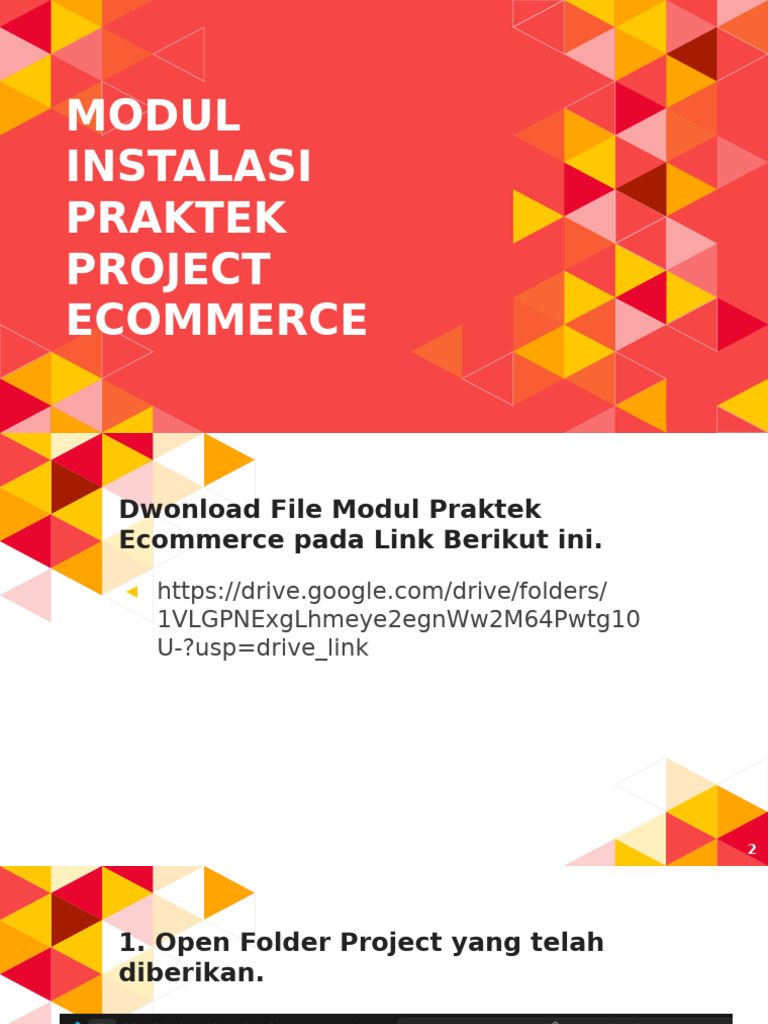 Modul Instalasi Praktek Project Ecommerce - Pengembangan Aplikasi Terdistribusi | PDF