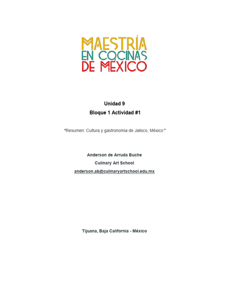 Uni9 Blo1 Act 1 | PDF | Maíz | Cocina norteamericana