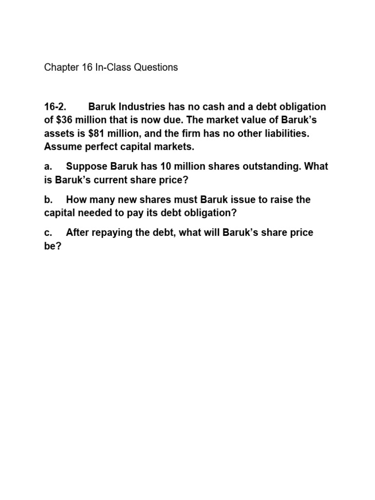 Marpor Industries: Valuation with Debt | PDF | Bankruptcy | Debt