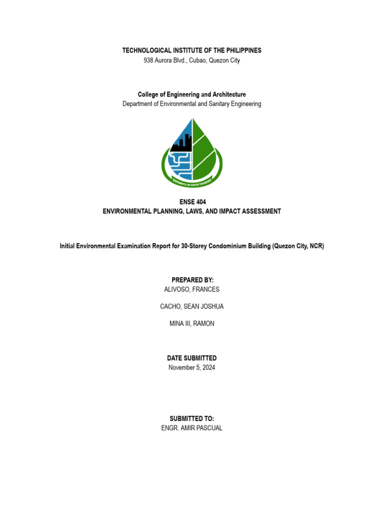 FINAL IEER OUTLINE (30 Storey Condominium Building (Quezon City, NCR ...